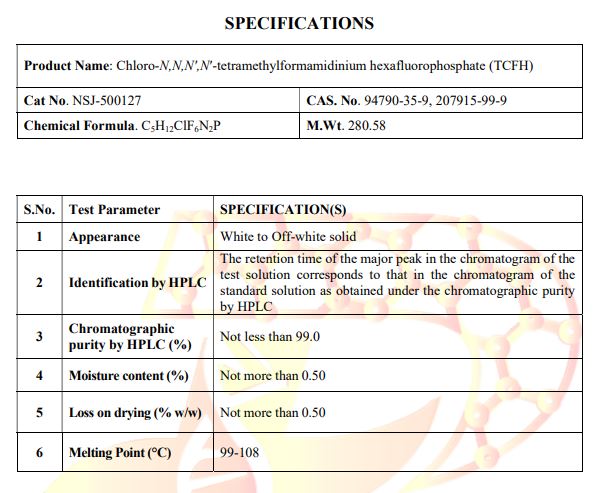 Chloro-N,N,N′,N′-tetramethylformamidinium hexafluorophosphate, TCFH ...